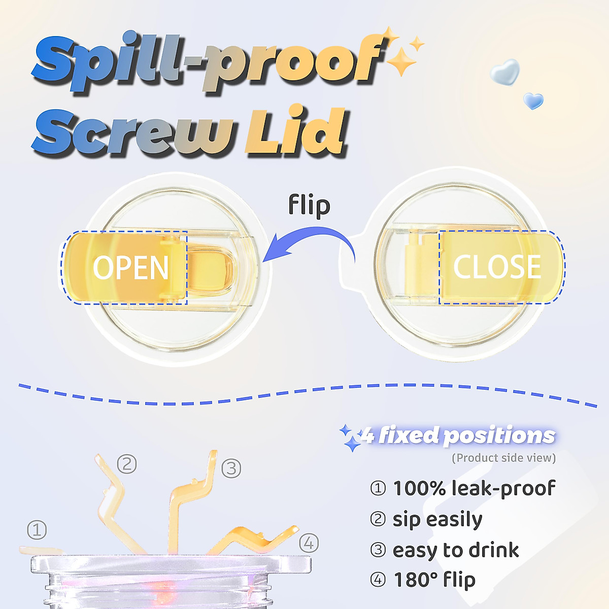 winiwo 20 oz Tumbler with Handle, Easy to Hold, Travel Coffee Mug with Screw Lid, Spill-proof, Insulated Cups, Built-in Up Down Flip, Fit Most Car Cup Holders, Commute, School, Home, Office