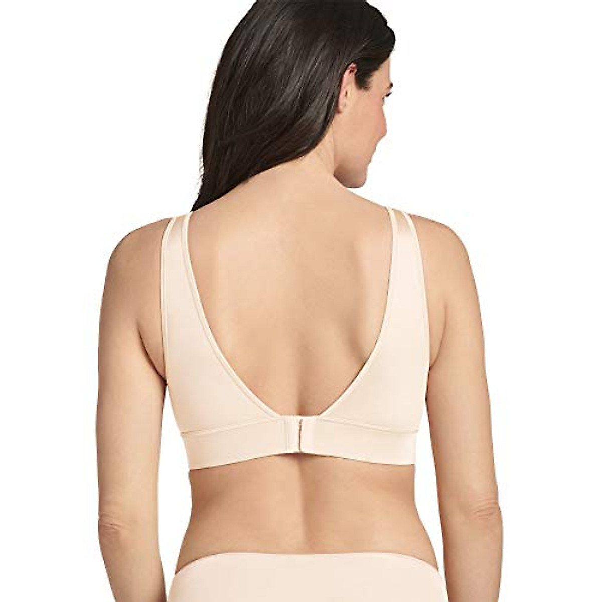 Jockey Women's Bra Forever Fit V-Neck Unlined Bra, Peach Ice, XL