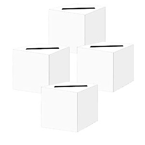 SietDESEO 4 Pack White Money Box Card Box Holder for Wedding Party Birthday Baby Shower Bridal Shower Raffle Ticket