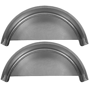 HECASA Steel Round Single Axle Trailer Fenders and Fender Backs Fits 14” to 16” Wheels - 32” x 9” x 15” (2Pcs)
