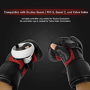 DeadEyeVR Ultimate Boxing Gloves - VR Boxing Mitts Controller Accessory for Thrill of The Fight FitXR BoxVR - Rift S, Oculus Quest 2, Index