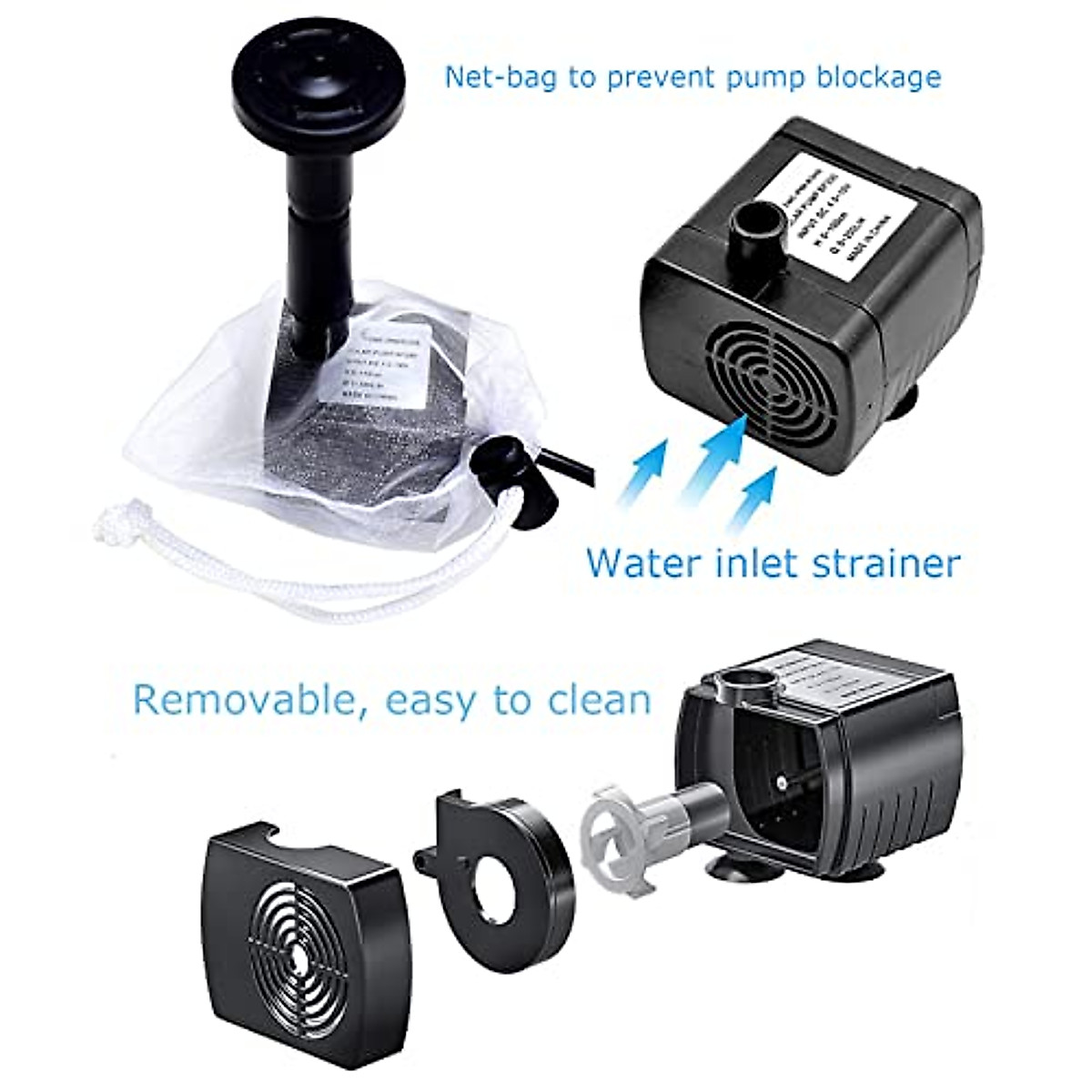 Lewisia 6W Solar Fountain Pump with Battery Backup for Patio Pool Koi Pond Bird Bath Garden Decoration Submersible Solar Powered Water Pump Kit