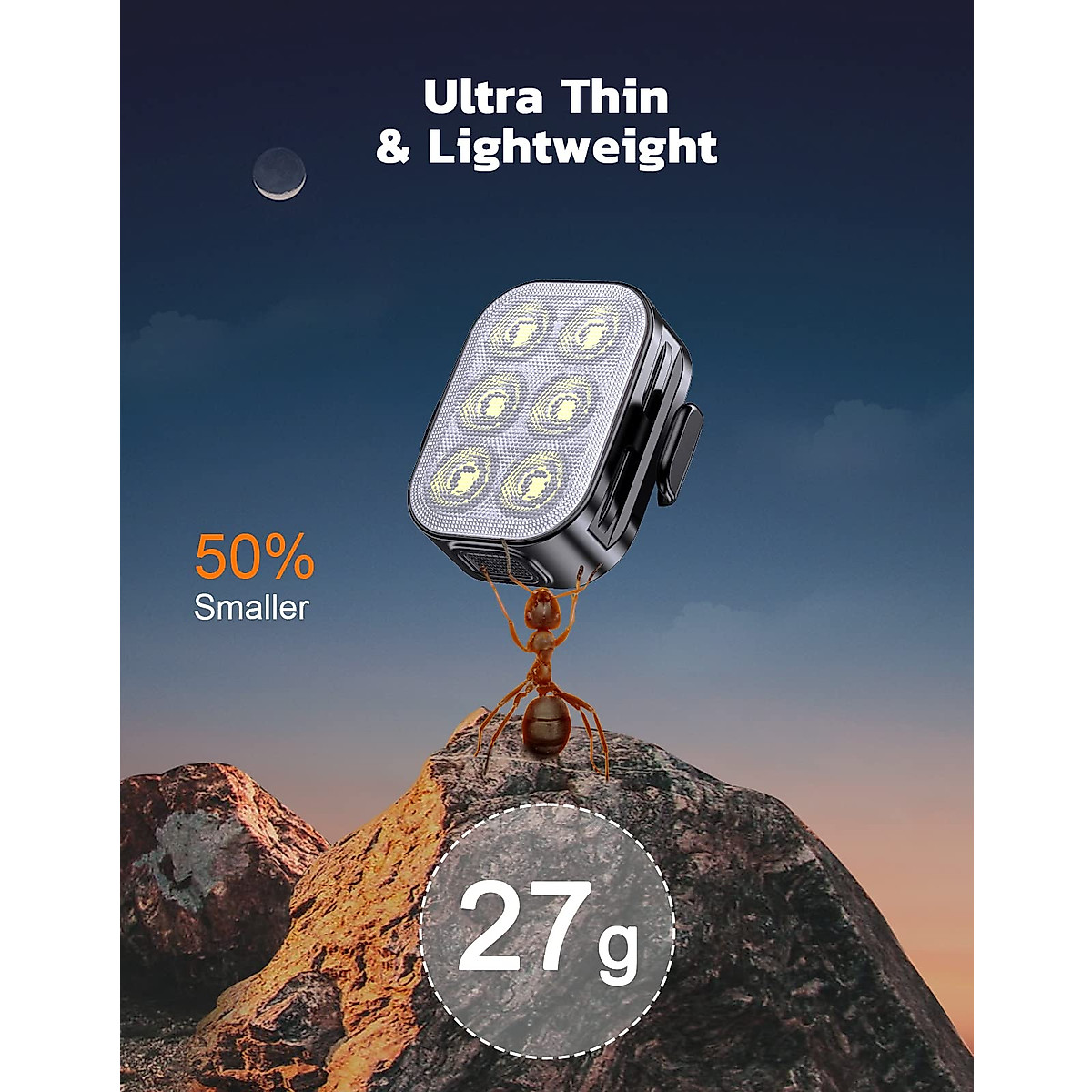 Zewdov Bike Lights for Night Riding, USB Rechargeable Bike Lights Front and Back, Waterproof IP65 Bicycle Light, 4+6 Modes Bike Headlight and Tail Light Set,1.5 Hrs Fast Charging, Easy to Install