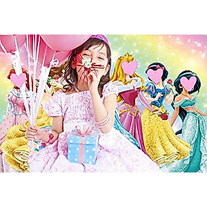 Princess Theme Photography Backdrop Princess Girl Dream Birthday Party Decoration Fantasy Princess Birthday Banner（7x5FT）