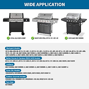 Apromise Grill Replacement Parts for Dyna-Glo - 91591 Grill Burner Covers | 15” Grill Heat Plates | 4-Pack Grill Heat Shield | Porcelain-enameled Grill Heat Tent for Dyna-Glo DGF493BNP, DGF510SBP