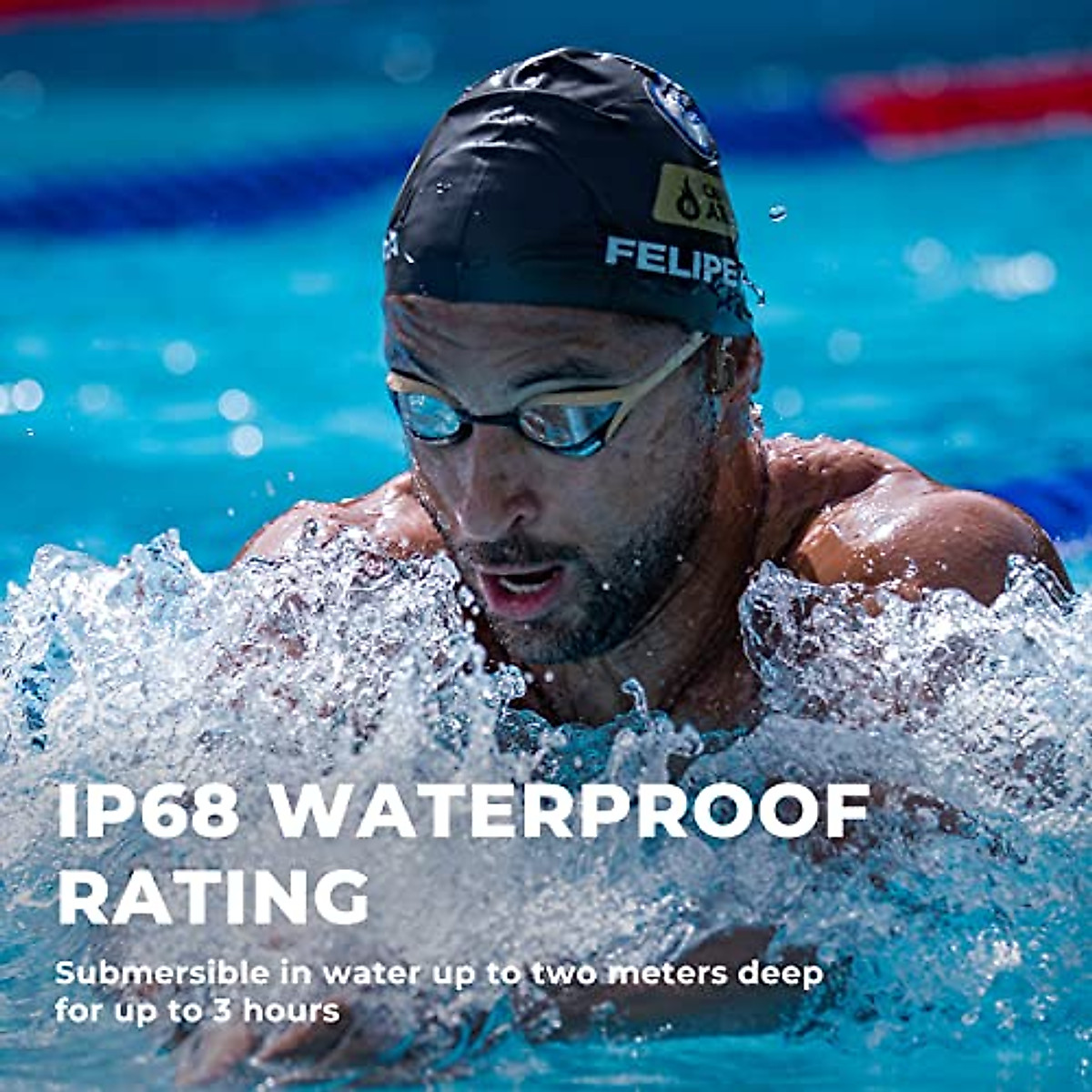 Relxhome Bone Conduction Headphones, Swimming Headphones Built-in 16GB Memory, MP3 Sports Headphones Waterproof, Wireless Headphones Bluetooth 5.2, Ultra Light Open Ear Headphones for Swimming Running