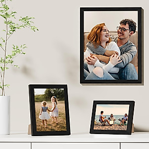 Vittanly 11x14 Picture Frames for Wall Set of 9, Display 8x10 Pictures with Mat or 11x14 without Mat, Collage Frames for Wall or Tabletop, Perfect for Home Décor, Black