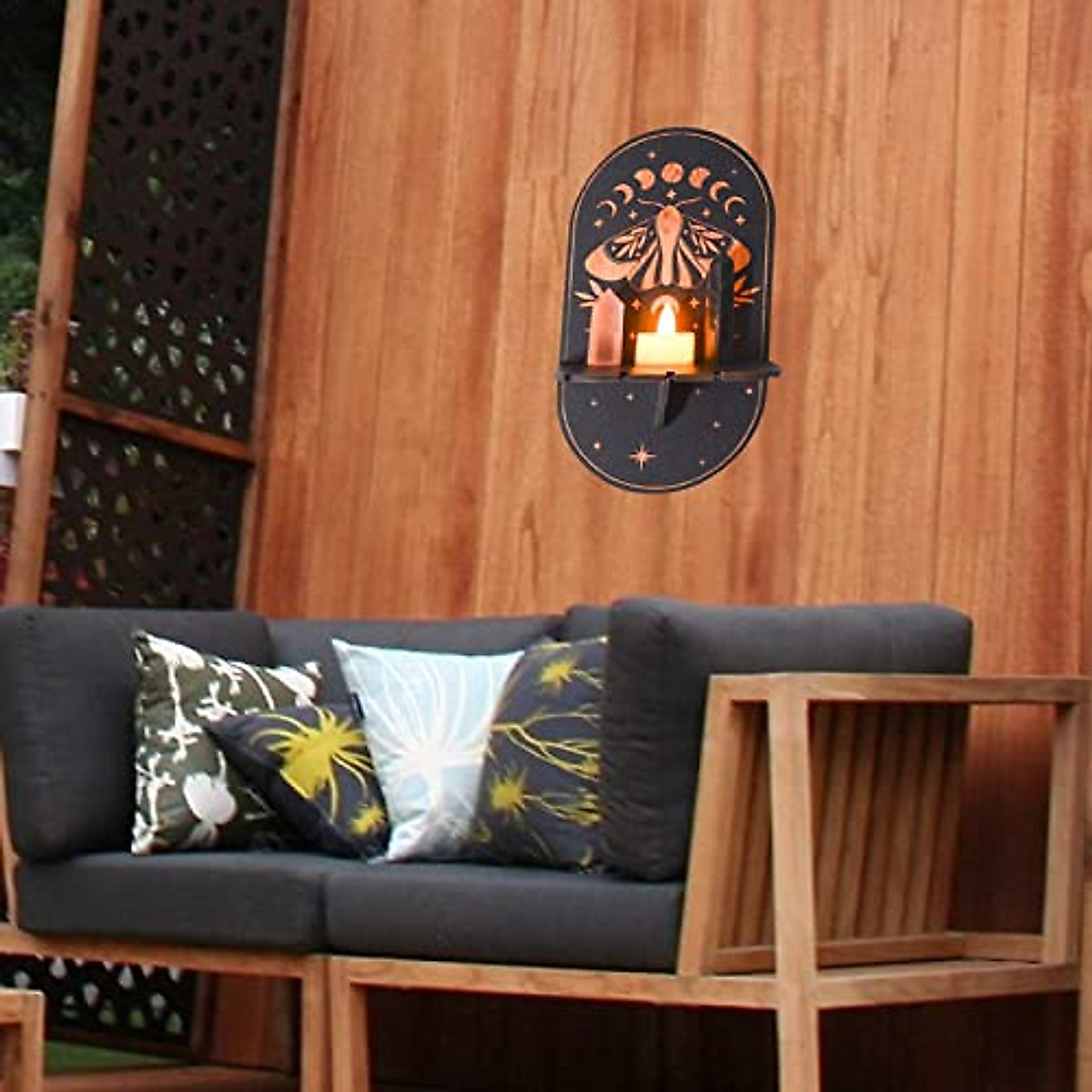 Frifer Crystal Stone Shelf | Wooden Stones Display Floating Shelf with Installing Buckles,Home Use Shelf for Living Room, Bedroom, Bathroom