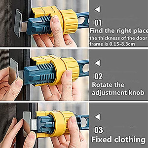 HomeSoGood 3Pcs Portable Clothes Hanger Plastic Multifunction 8-Holes Space Saving Window Frame Drying Rack