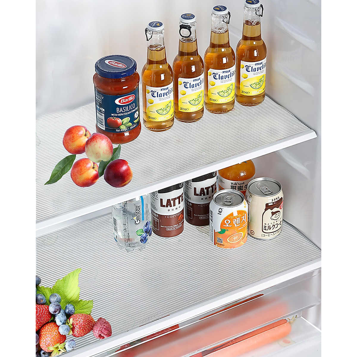 Cabinet Liners for Shelves No Slip Waterproof Refrigerator Drawer Liner 12 Inch Wide X 20 Ft Wide Non Adhesive Clear Shelf Liner for Pantry Cupboard Closet Kitchen Bathroom