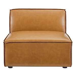 Modway Restore Vegan Leather Sectional 4-Seater Sofa in Tan