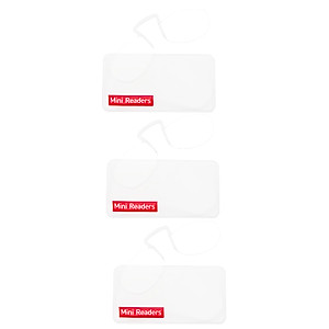 DXYXYO Armless Thin Reading Glasses for Men and Women Mini Lightweight Legless Clip on Nose Readers 3 Pack, +1.5