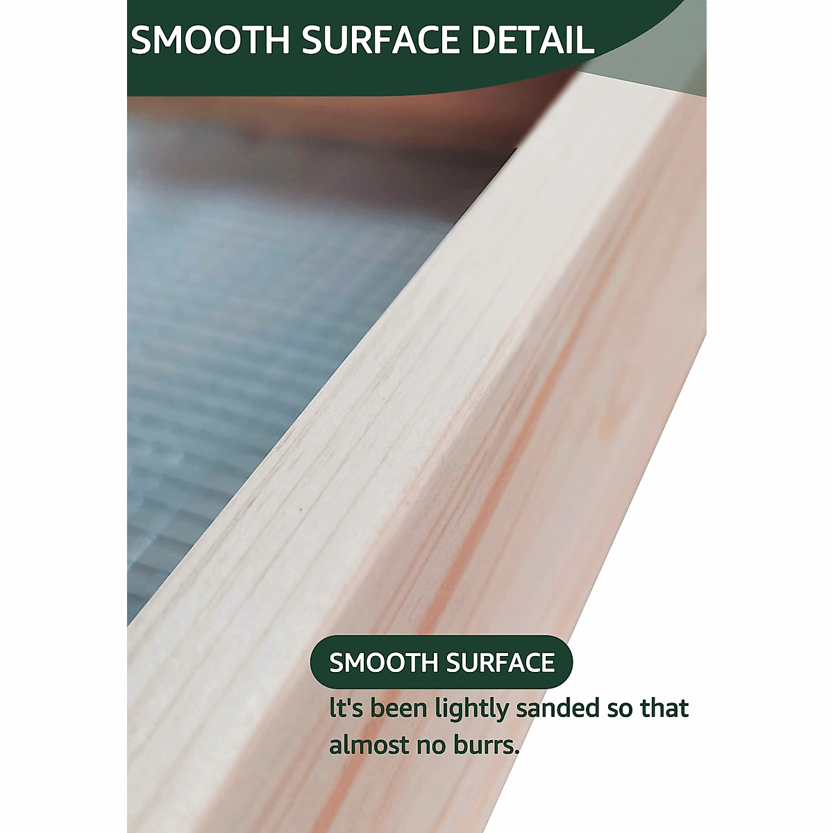 Soil Sifter,Dirt Sifter for Gardening Rock Sifter for Rocks Compost Sifter Wooden Sifting Screen,Garden Sieve for Pellet/Gravel/Soil/Leaves,Garden Tool 15.7" x11.8”x2.8” with 1/5” Mesh…