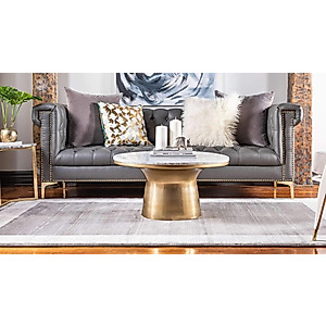 Unique Loom Jill Zarin Uptown Collection Area Rug - Yorkville (8'x 10' Rectangle, Gray/ Ivory)