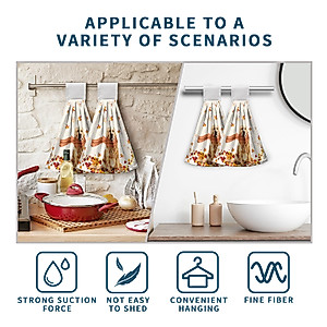 Kwlegh Dog Hand Towels for Bathroom Set of 2 Puppy Hanging Dish Towels Kitchen Towel with Hanging Loop Small Fingertip Tie Towel for Dog Lovers