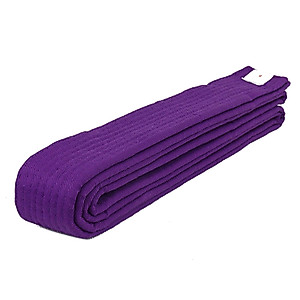 AAMA Plain Color Belt for Martial Arts - Taekwondo Karate Judo - Purple Size 5
