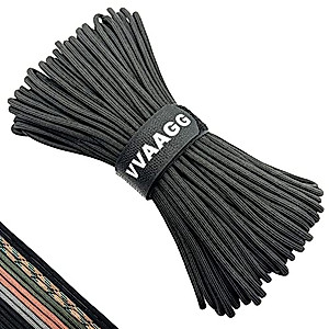 VVAAGG 550 Paracord 100FT, Strong Heavy-Duty Rope, Tactical Parachute Cord, Outdoor Camping Gear Tent Rope 4mm