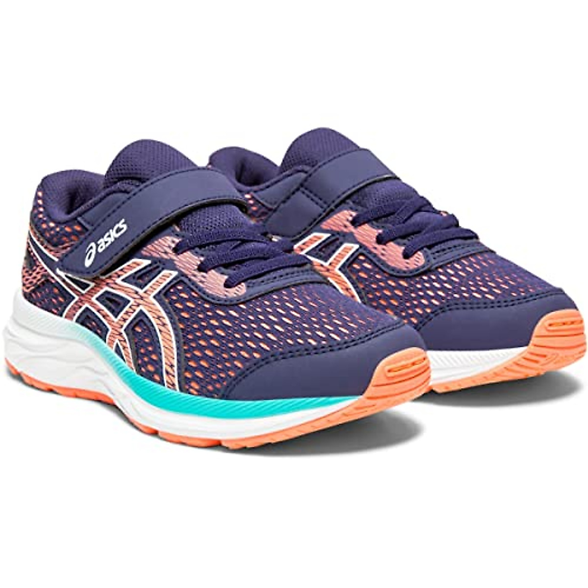 ASICS Kid's Gel-Excite 6 Pre-School Running Shoes, 2, Purple Matte/Sun Coral