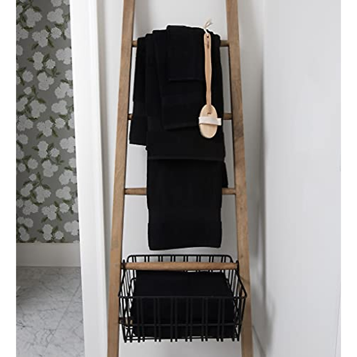 COTTON CRAFT Hotel Spa Luxury Bath Sheet - 2 Pack - Oversized Extra Large 40 x 80 - Heavyweight 700 GSM 2 Ply Ringspun Cotton - Soft Absorbent Everyday Use Home Bath Easy Care Towel Set - Black