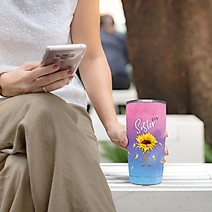 Sister Gifts, Big Sister Gift, Happy Birthday Gifts for Sister from Sister Tumbler 20oz, Sisters Birthday Graduation Gifts Ideas for Women, Big Sister Gifts for Girls,Best Sister Ever Gifts Cup