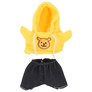 Toyvian Bear Doll Clothes Trousers Set Make Your Own Animals Outfits Plushie Sweater Hoodie Pants Accessories for DIY Stuffed Animals Kids Toy