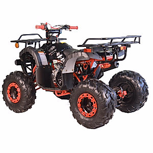 X-PRO 125cc ATV 4 Wheels Wheelers Quad 125 ATV Quads with LED Lights, Big 19"/18" Tires!(Black)