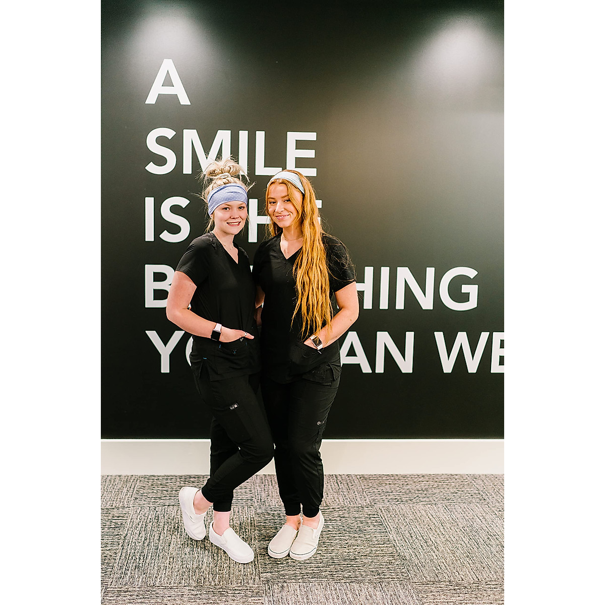 Maven Thread Dentist, 4 inch Workout Headbands for Women, Non Slip Sweatbands for Women, Sports Running Headband for Exercise, Gym Hairband Athletic Workouts and Yoga, 2 Pack