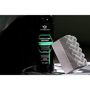 Trinova Plastic & Trim Restorer - Shines & Darkens Worn Out Plastic, Vinyl & Rubber Surfaces - Protects Cars & Motorcycles from Rain, Salt & Dirt - Prevent Fading - 8 OZ