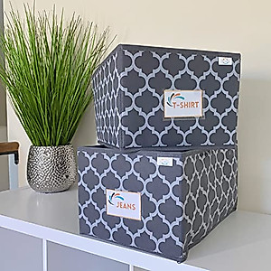 About tidy Love 7 Grids Closet Organizer, Sturdy Wardrobe Clothes Organizer for Folded Clothes, Clothes Storage Organizer for T-Shirts, Jeans, Drawer Divider Storage - Set of 2 w/ 12 labels