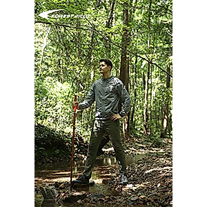 FOREST PILOT 3 Pieces Detachable Fir Wood Walking Stick Wolf Carving with a Compass(Nature Color, 55 Inches, 1 Piece)…