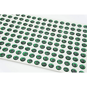 310pcs 6mm Green 3D Holographic Fishing Lure Eyes 3D Lure Eye 3D Soft Eye 3D Holographic Lure Eye Fly Tying, Jigs, Crafts