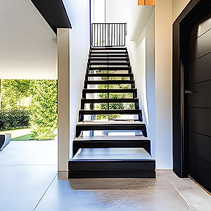 Cardinal Gates SS30 Stairway Special Baby Gate for Stairs - Adjustable Indoor Dog Gate - Aluminum Safety Gate for Kids & Pets - Can be Installed at Angles - 27 to 42.5 Inches Wide - Black