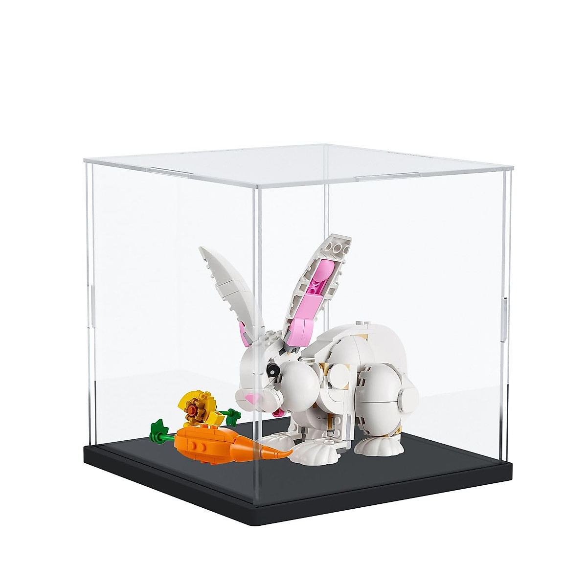 Nynelly Clear Acrylic Display Case for Collectibles,30.7" Tall Dispaly Case for Lego Castle 71040 Toys Self-Assembly Large Display Box with Base Countertop Showcase for Figures,20.1x15x31.1 in