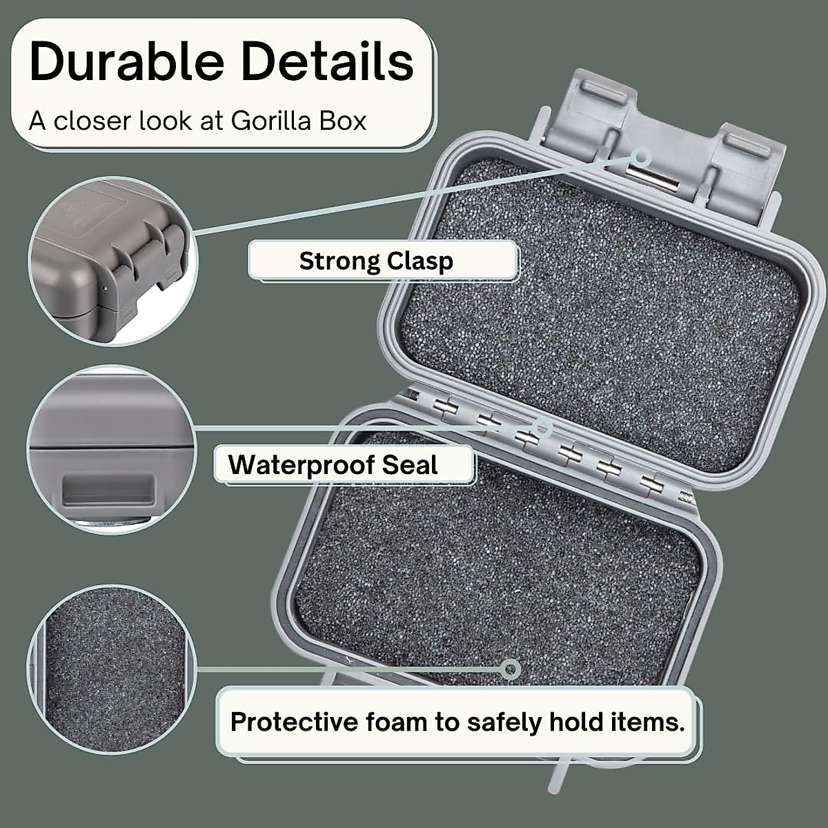 Gorilla Box - Hide A Key Outside with Our magnetic key box for under car - magnetic box key holder under car with 2 strong neodymium magnets
