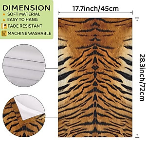 Kitchen Dish Towels Set of 4 Animal Tiger Leopard Print Kitchen Towels Absorbent Dishcloths Tea Towels Hand Towels with Hanging Loop for New Home Decor Housewarming Gift