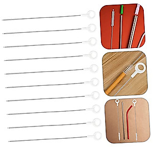 BESPORTBLE 40 pcs Straw Brush Metal Water Bottle Stainless Straws Stainless Cleaner Reusable Straw Cleaner Straw Cleaning Brush Milk Bottle Cleaning Stainless Steel Brush Small Brush