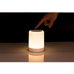 Quran Bluetooth Speaker Light for Quran in Arabic, Portable LED Touch Night Light with Time Display - Quran Player Remote & APP Control Azan Speaker Quran Lamp