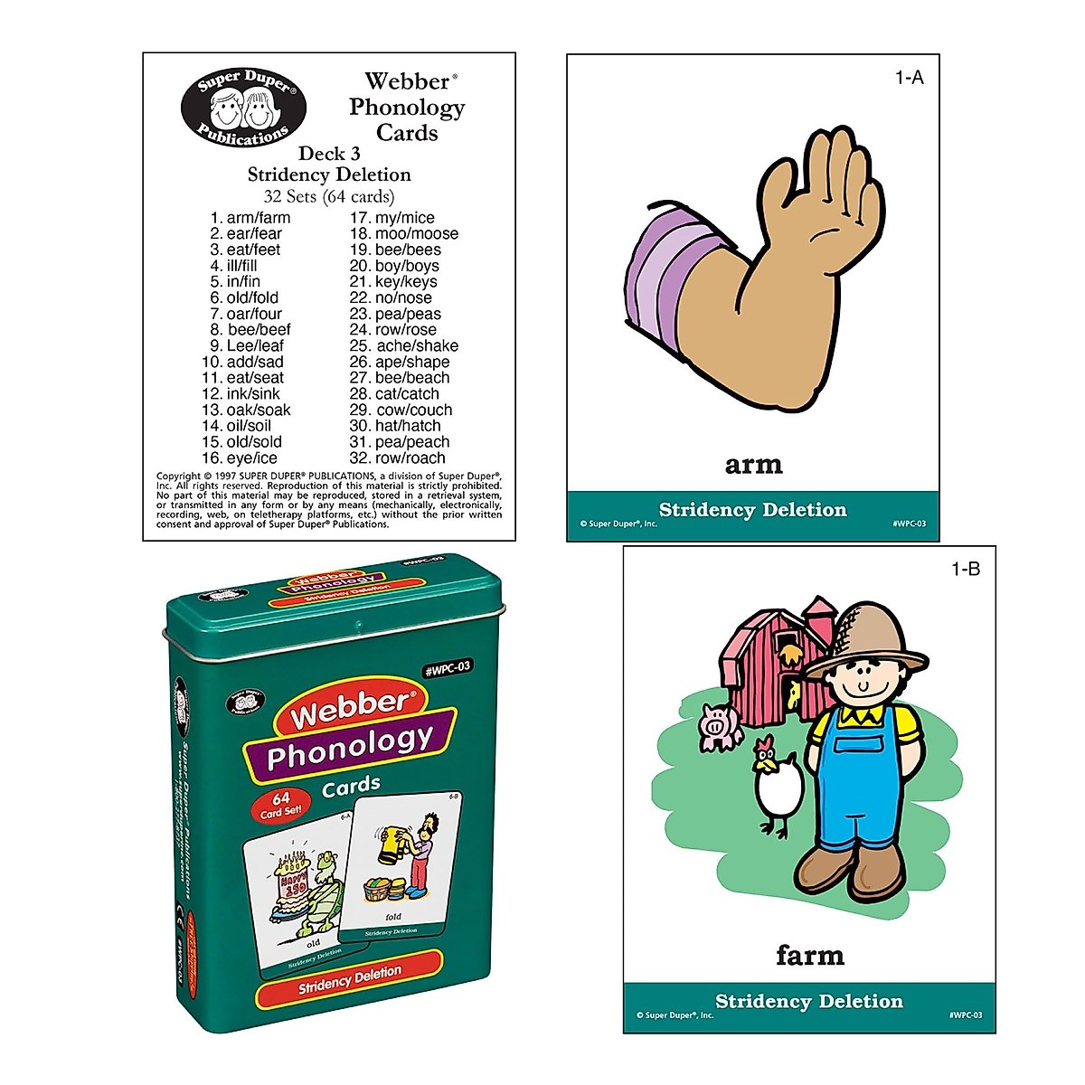Super Duper Publications | Webber® Illustrated Phonology Eight Fun Decks Bundle | Communication and Language Processing Skills Flash Cards | Educational Learning Resource for Children