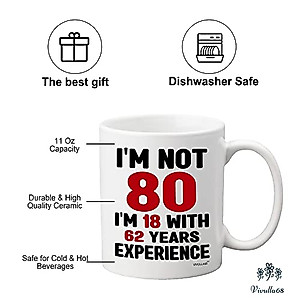 Vivulla68 80th Birthday Gifts for Women Men, 80 Year Old Birthday Gifts for Women Men, 1943 Birthday Gifts for Women Men, Gifts for 80 Year Old Woman Birthday, 80 Birthday Gifts for Women Men