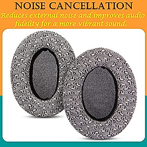 TaiZiChangQin Upgrade Thicker Ear Pads Cushion Memory Foam Replacement Compatible with Cowin E8 E-8 E 8 Headphone (Gray Fabric Earpads)