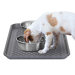 GREAT WORKING TOOLS Boot Trays for Entryway, Set of 2 Heavy Duty Shoe Trays All Season Muddy Mats Wet Shoe Tray Snow Boot Tray - Gray, 23.75" x 15.5" x 1.25"