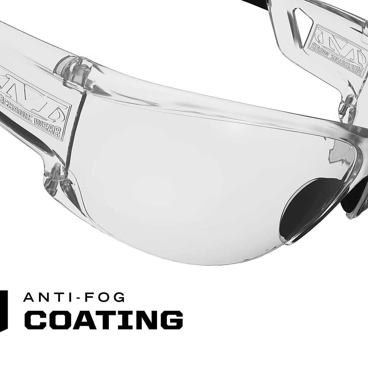 Mechanix Wear: Vision Type-N Safety Glasses with Advanced Anti Fog, Scratch Resistant, Rimless Lens, Protective Eyewear, One Size Fits All, For Indoor & Outdoor Use (Clear Lens)