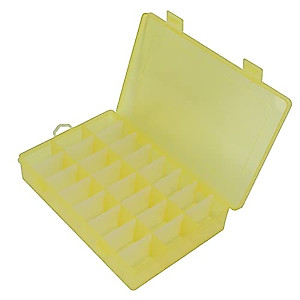 Honio Grids Organizer Box, Removable Plastic Storage Box Clear for DIY Crafts