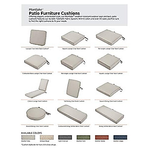 Classic Accessories Montlake FadeSafe FadeSafe Water-Resistant 74 x 23 x 3 Inch Patio Chaise Lounge Cushion Cover, Heather Grey, Patio Furniture Cushion Covers