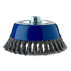 Mercer Industries 189040 - 6" x 5/8"-11 Knot Cup Brush, .014 Carbon Steel Wire