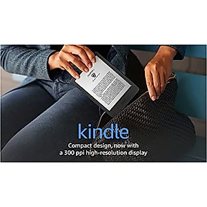 All-new Kindle (2022 release) – The lightest and most compact Kindle, now with a 6” 300 ppi high-resolution display, and 2x the storage - Black
