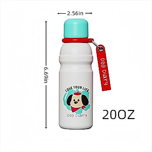IRNATO Family Size Thermos Mug 316 Stainless Steel With Handle, Leak-proof, Can Be Freely Matched With Family Combinations, Cute Pet Logo, Easy To Carry, Full Of Flowers And Cute Pets12OZ,20OZ,40OZ