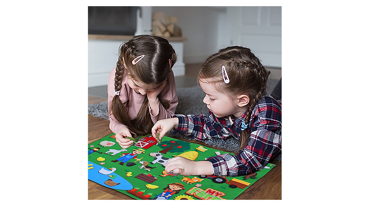 HomeMall Farm Animals Felt Story Board Set for Kids - Educational ...