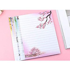 IMagicoo 40 Lined Writing Stationery Paper Vintage Retro Design Letter Set, 8 Different Style