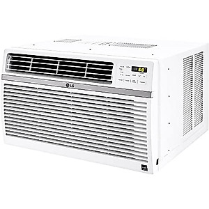 LG 10,000 BTU Window Air Conditioner, Cools 450 Sq.Ft. (18' x 25' Room Size), Quiet Operation, Electronic Control with Remote, 3 Cooling & Fan Speeds, Energy Star, Auto Restart, 115V, White
